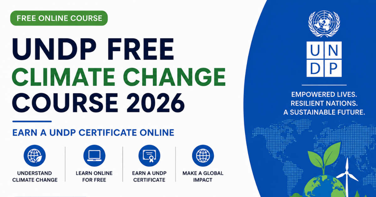 UNDP Free Climate Change Course 2026 — Earn a UNDP Certificate Online ...