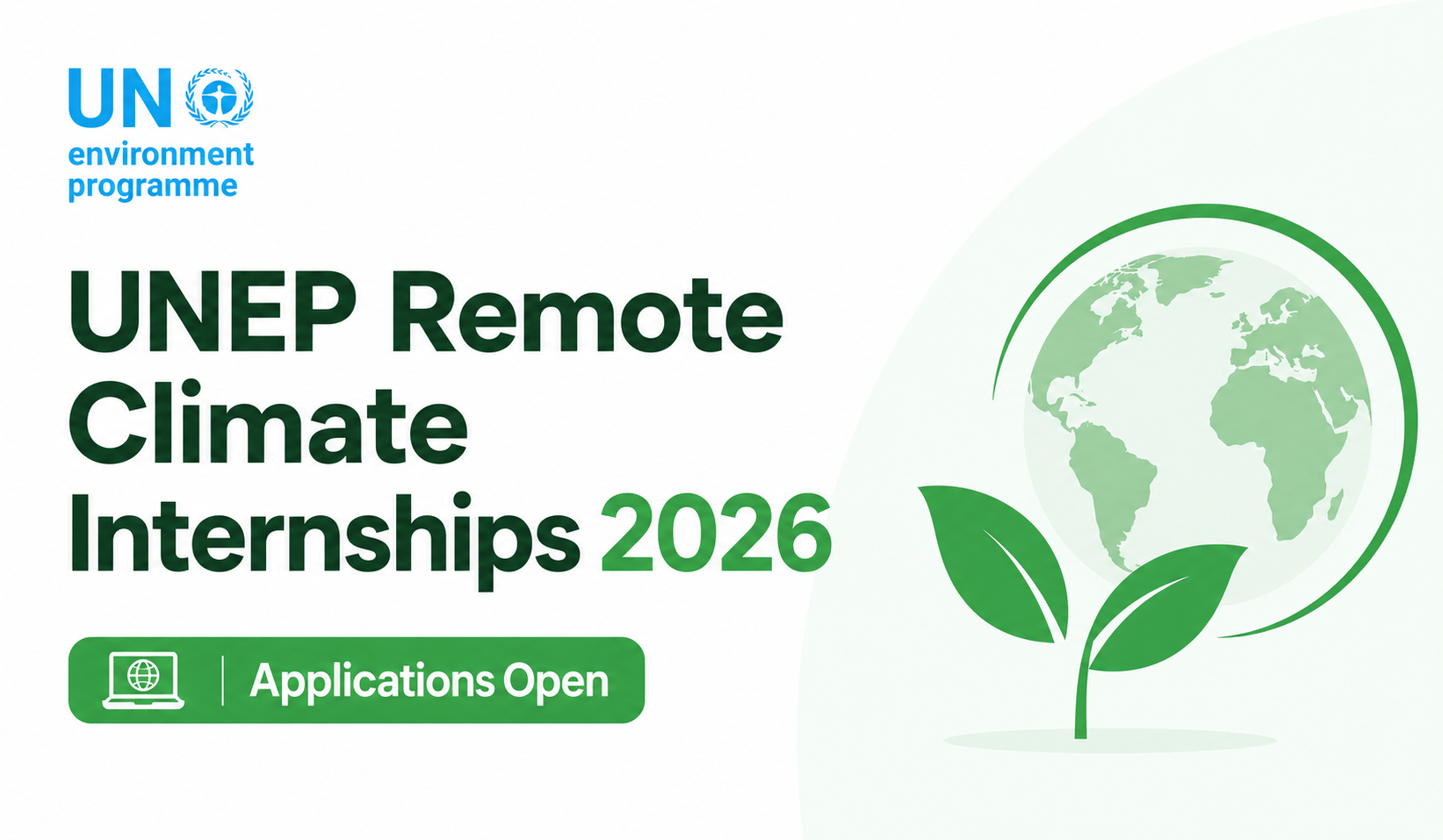 UNEP Remote Climate Internships 2026 — Applications Open ...